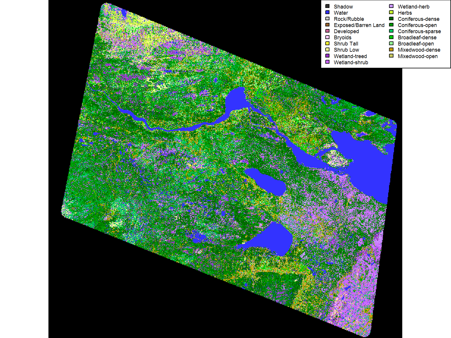 Loading EOSD rasters and updating with fire polygons