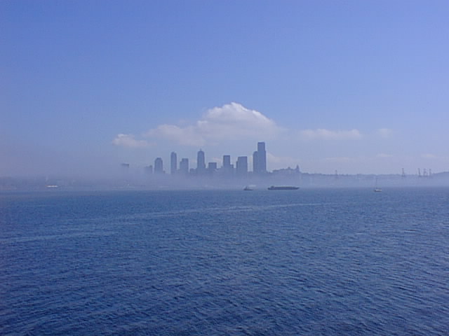 Pictures from Seattle, Washington July, 2000 -- Seattle in fog from ...